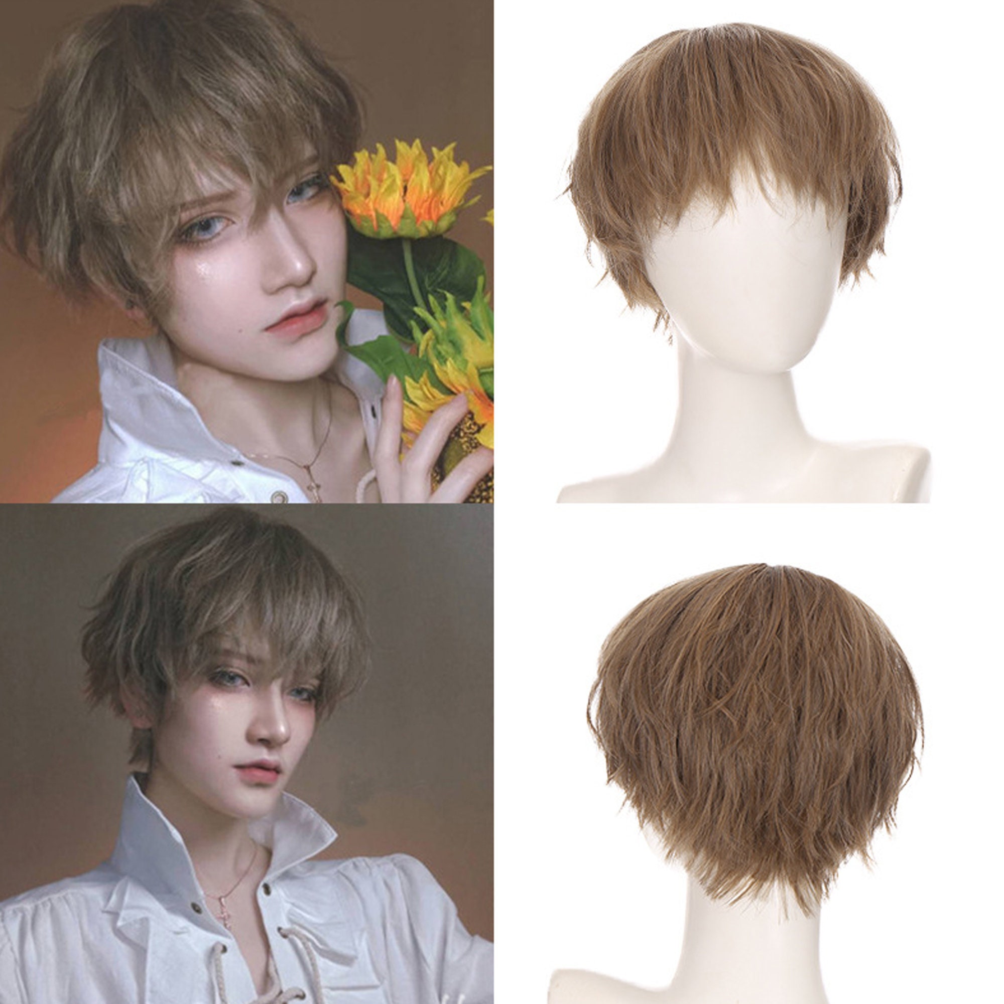 Linen Brown Wigs - Etsy
