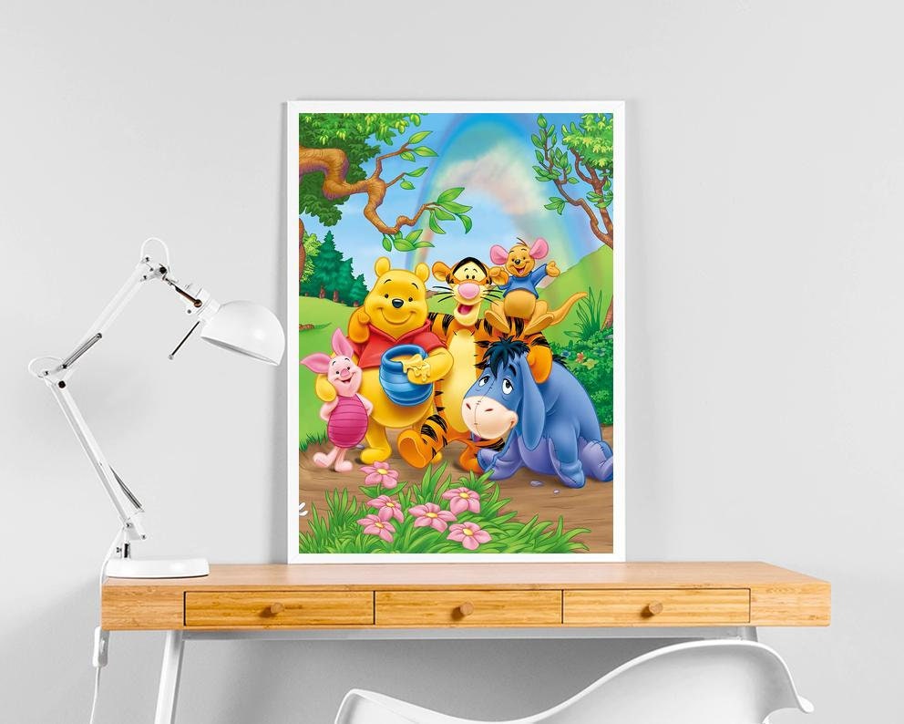 Winnie the Pooh and Tigger Poster Canvas Paintings Poster Hanging Home ...