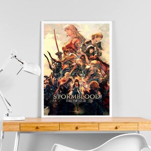Final Fantasy XIV Shadowbringers Stormblood Endwalker Video Game Poster ...