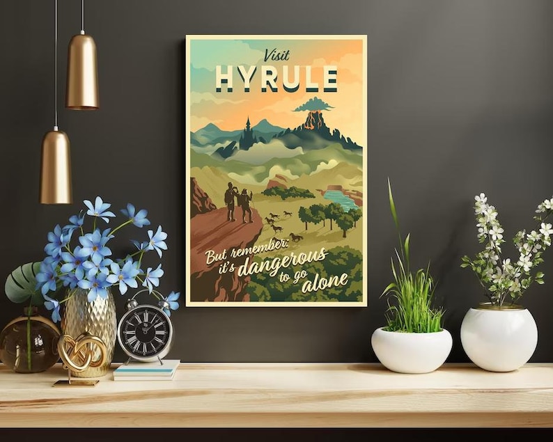 Legend of Zelda Hyrule Travel Posters Canvas Paintings Poster Hanging ...