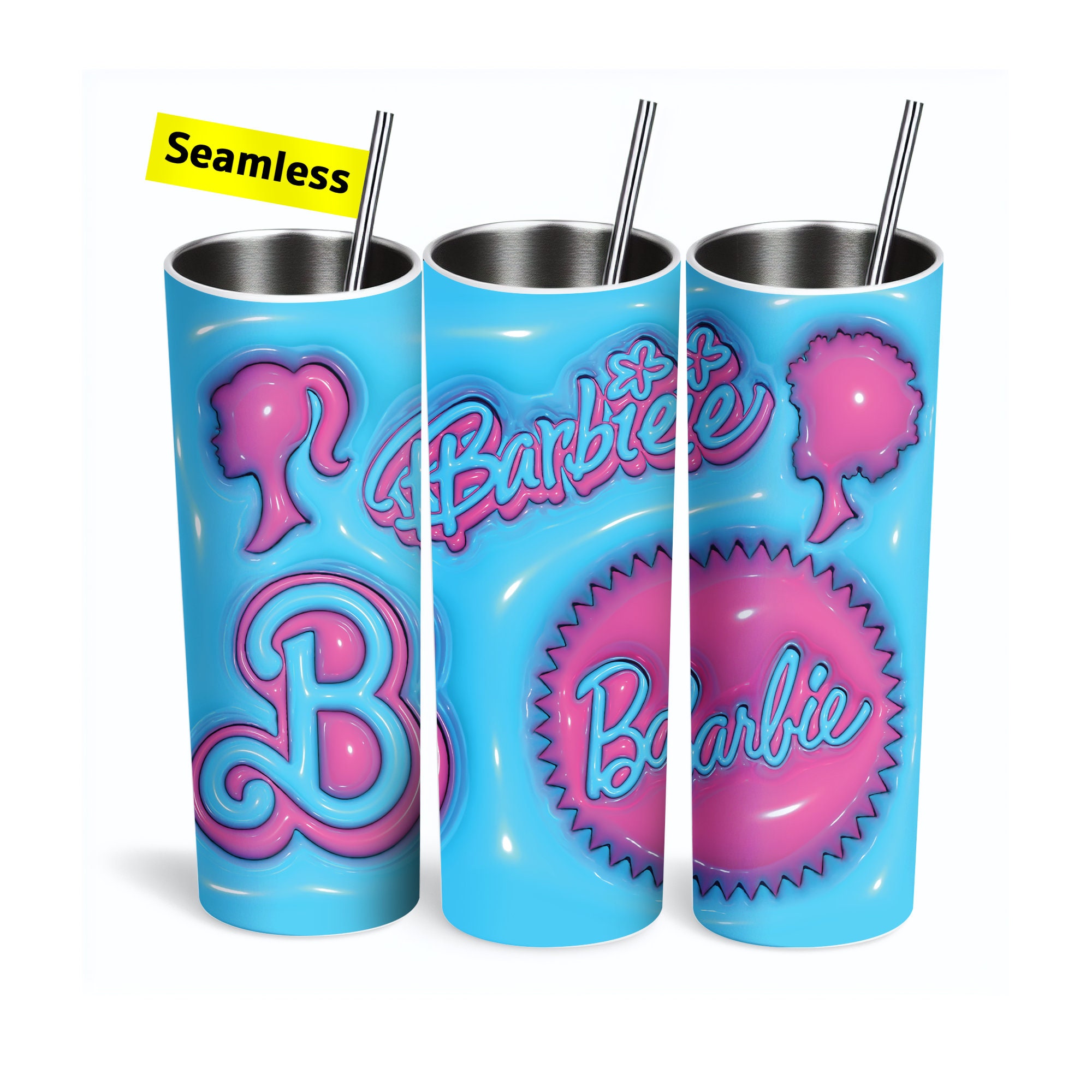 Barbie Skinny Tumbler Wrap 20oz Seamless Design Instant Etsy