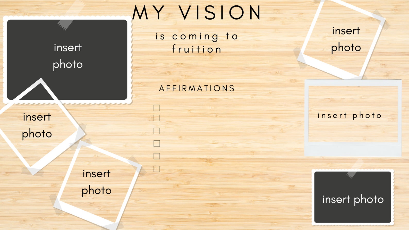 Vision Board Canva Editable Template Digital Download - Etsy