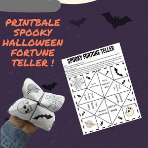 Spooky Halloween Printable Fortune Teller Cootie Catcher for Kids ...