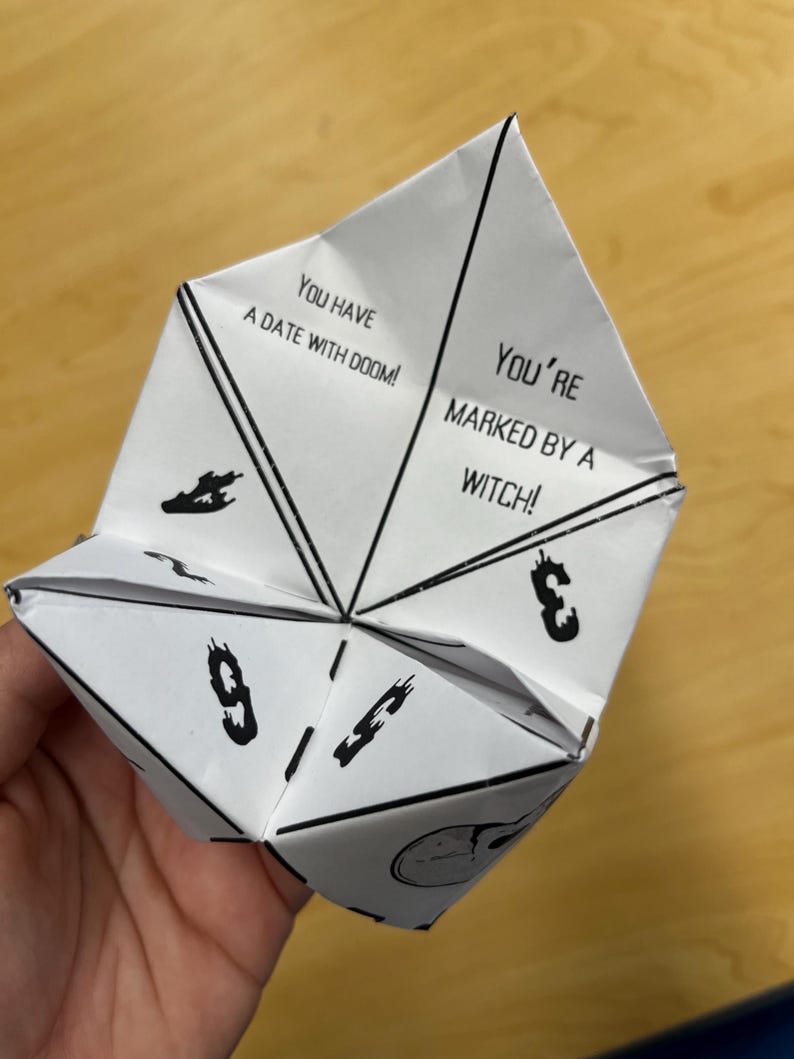 Spooky Halloween Printable Fortune Teller Cootie Catcher for Kids ...