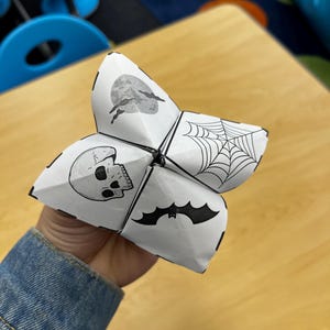 Spooky Halloween Printable Fortune Teller Cootie Catcher for Kids ...