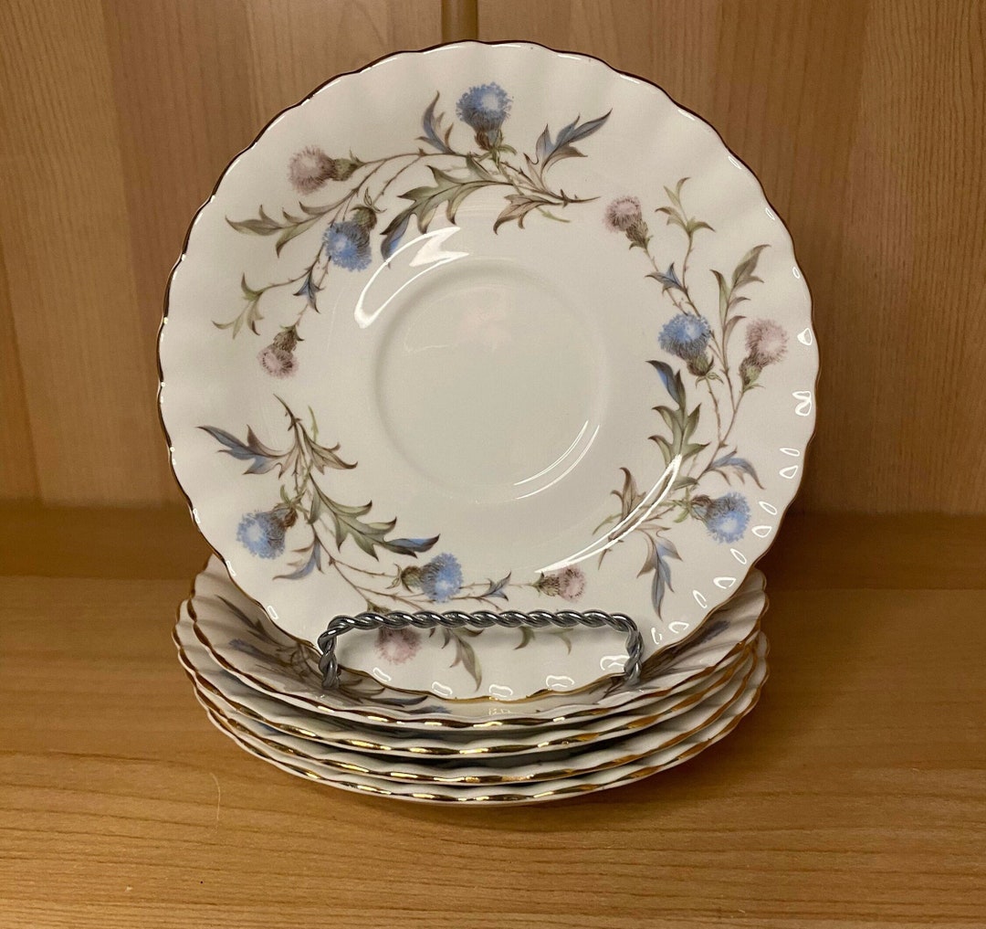 Royal Albert Porcelain Brigadoon Saucers Vintage England Set of 5 - Etsy