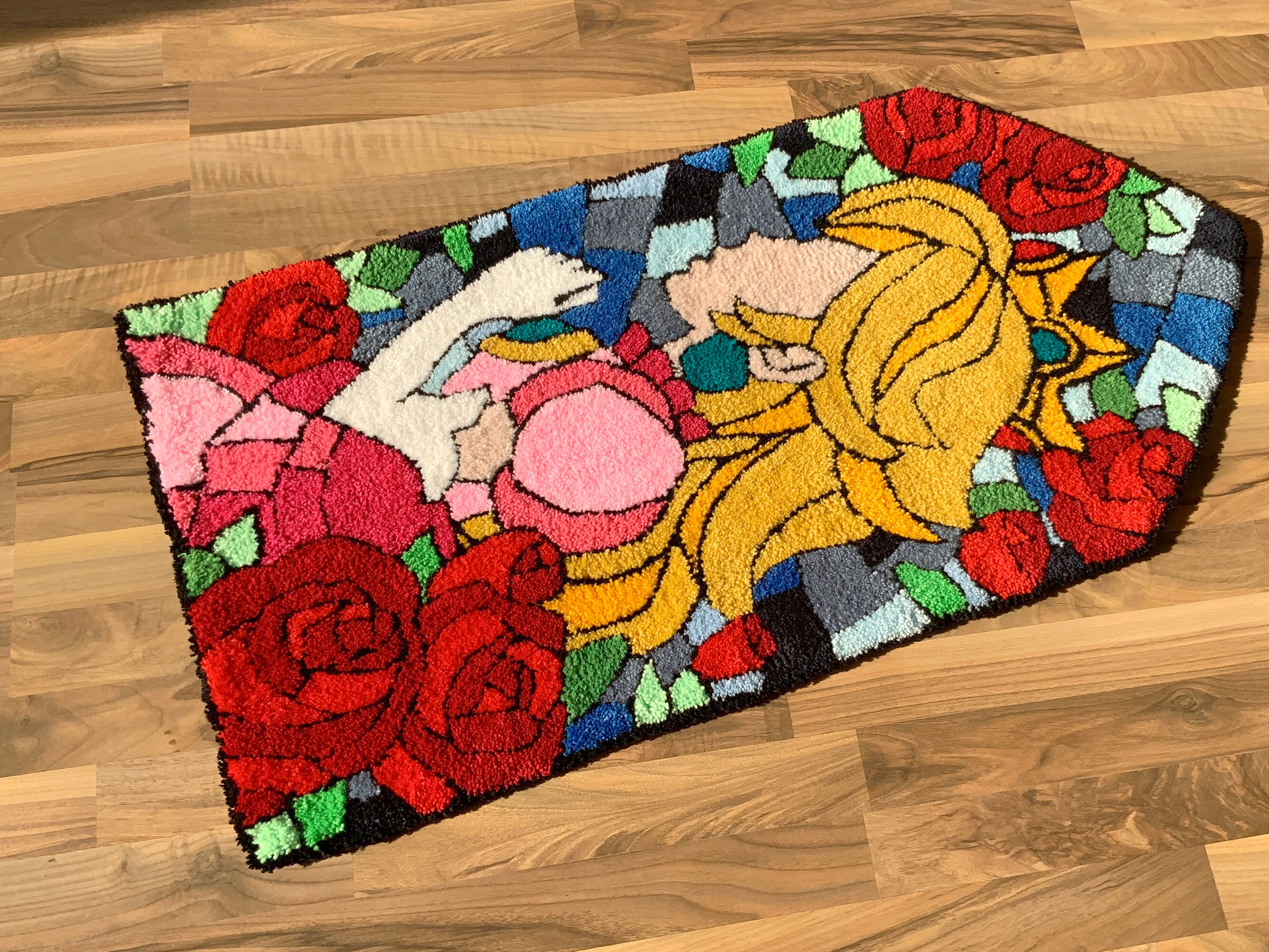 Princess Peach Stained Glass Rug Handmade Rug - Etsy