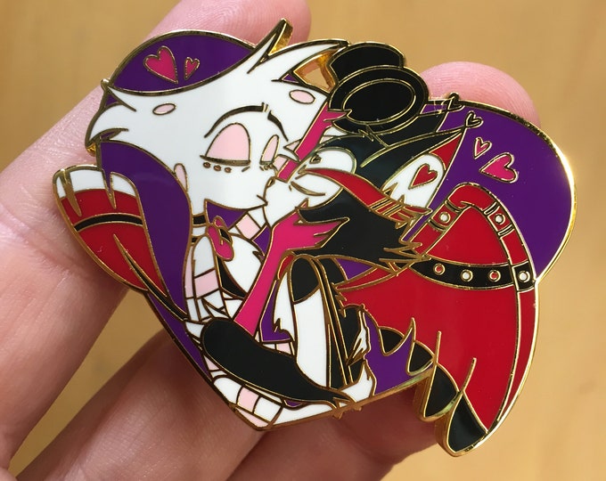 Angeldust Hazbin Hotel HH Hard Enamel Pin Chained Poison - Etsy