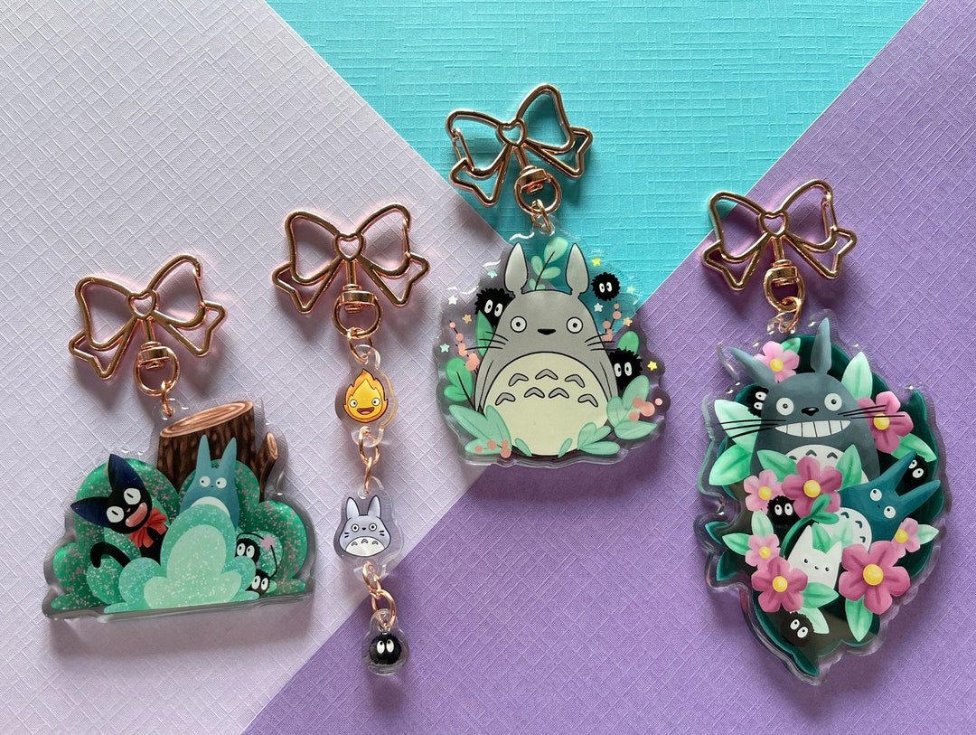 Studio Ghibli Epoxy Charms and Stickers - Totoro, Jiji, Calcifer and ...