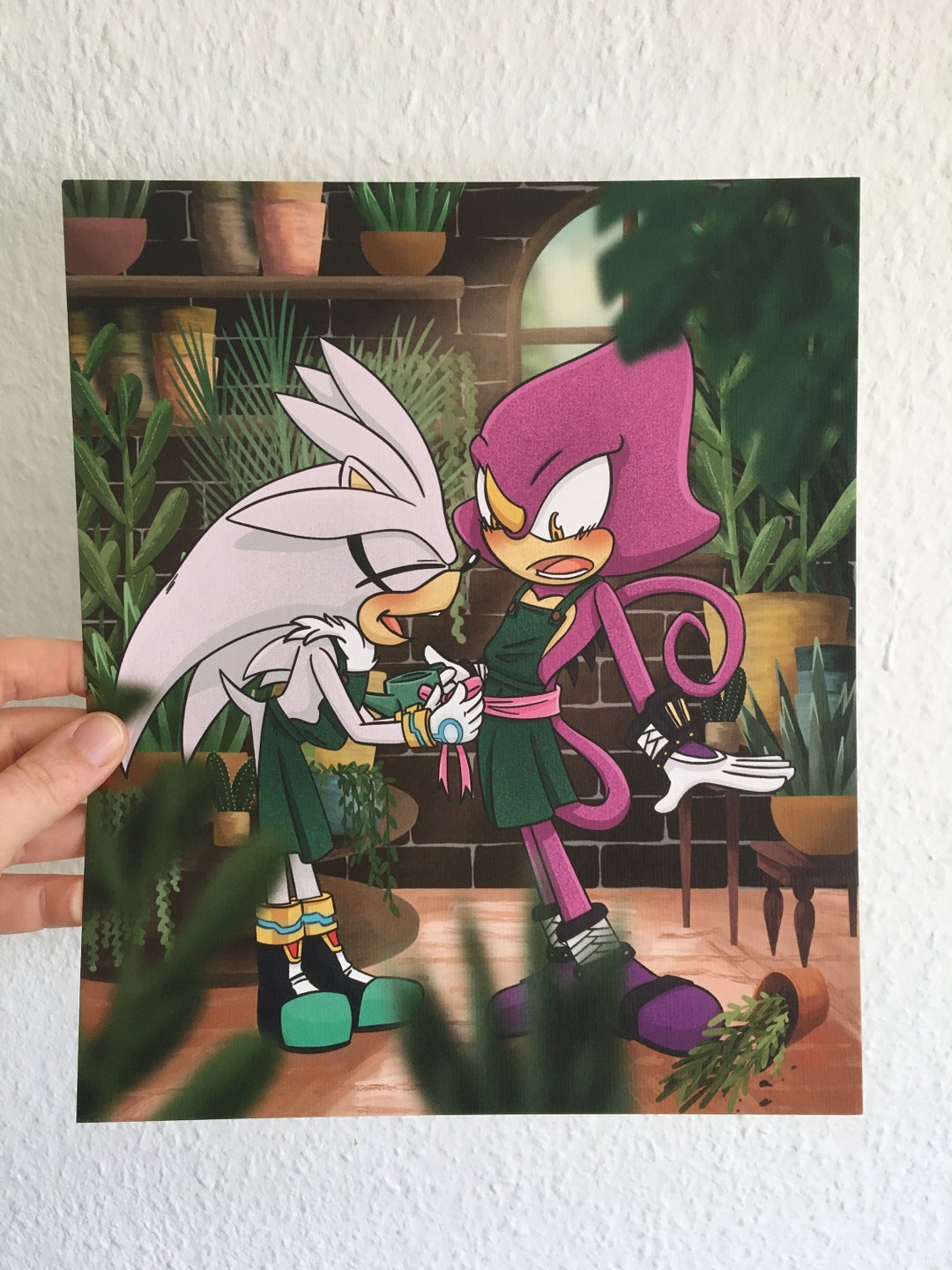 Espio and Silver Fan Art Print - How Opposites Measure - 25x21 Cm, High ...