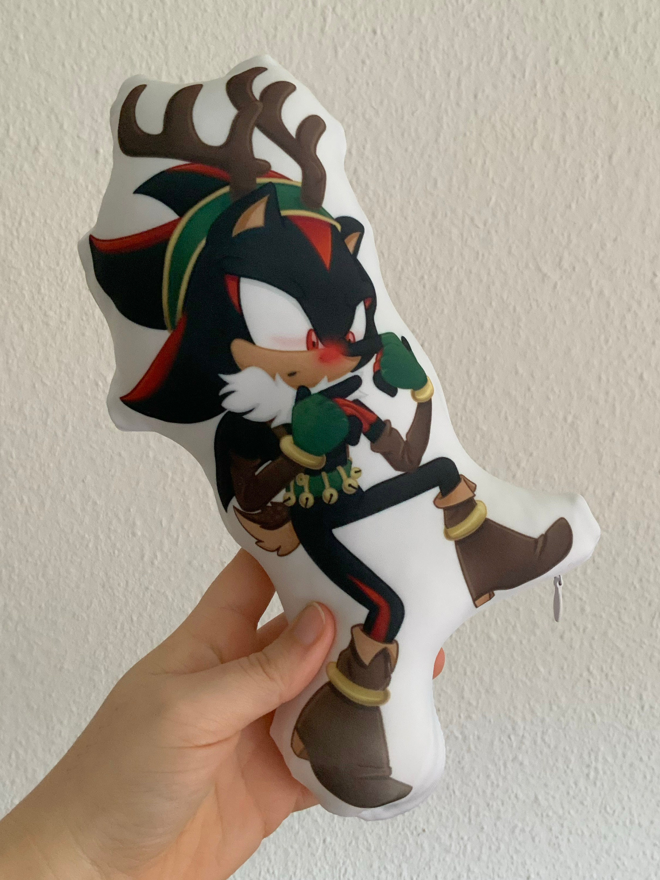 Shadow the Hedgehog Pillow Christmas Plushie Deer Dress Up - Etsy
