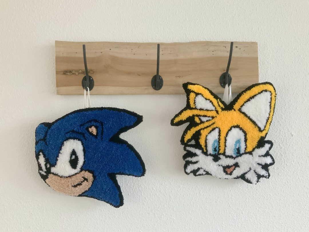 Sonic the Hedgehog and Tails Miles Prower the Fox Tufted Wall ...