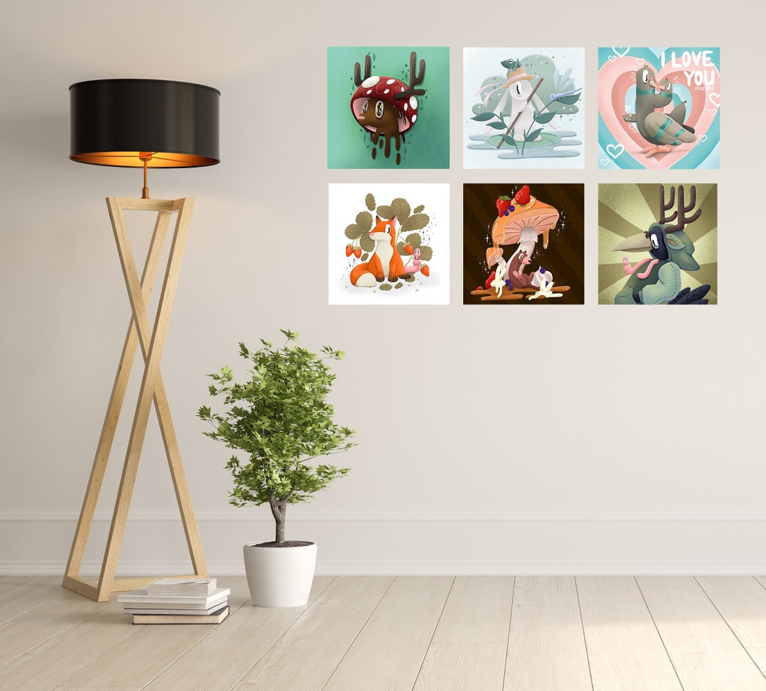 Trippy Animal and Nature Art Prints - High Quality Prints, 21x21 Cm ...