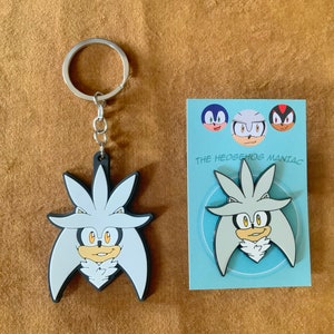 Rubber Keychains of Sonic, Shadow and Silver the Hedgehog - Fan Art - Etsy