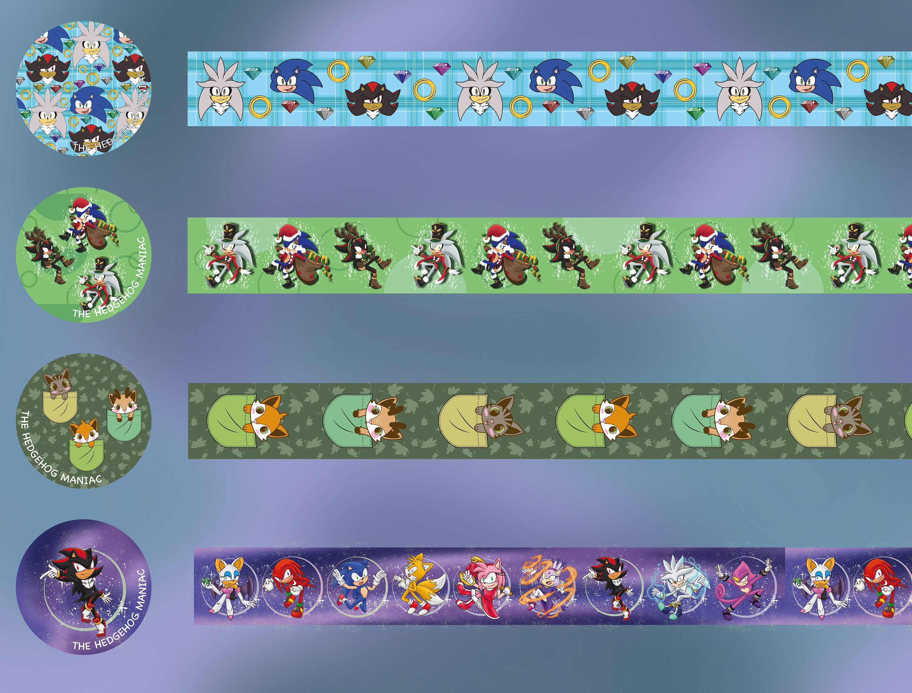 Sonic Washi Tape and Kawaii Pocket Animals Paper Tape - Etsy UK