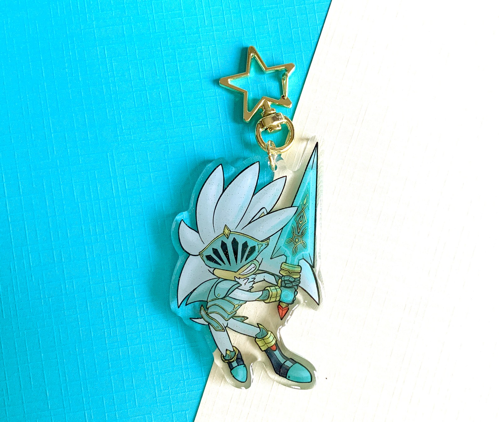 Sir Galahad Silver the Hedgehog Acrylic/epoxy Charm - Etsy Canada