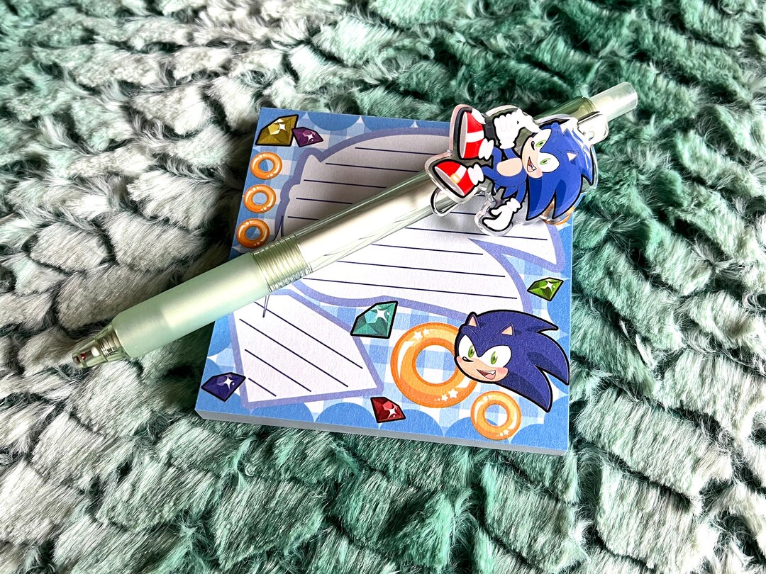 Pens and Notepads Sonic, Shadow and Silver - Etsy