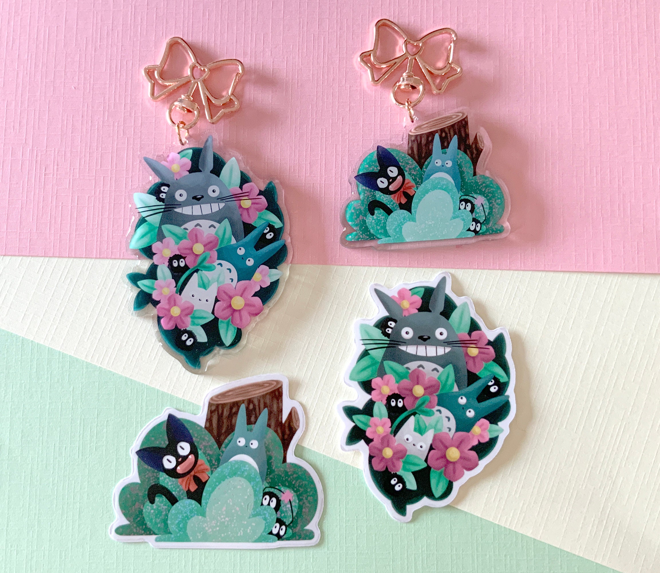 Studio Ghibli Epoxy Charms and Stickers Totoro Jiji Soot - Etsy