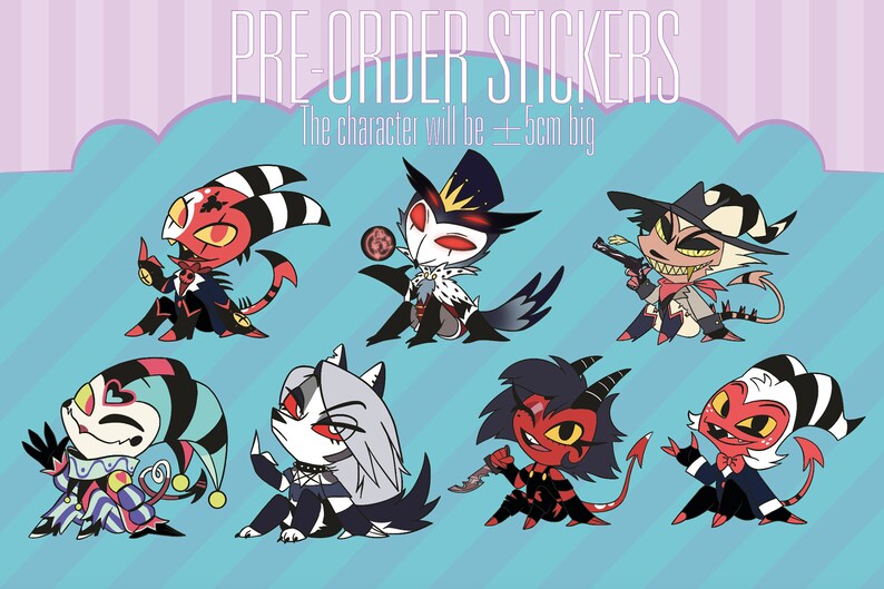 Helluva Boss Chibi Stickers - Etsy
