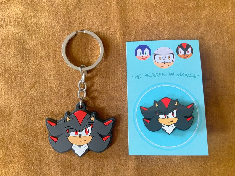 Rubber Keychains of Sonic Shadow and Silver the Hedgehog - Etsy