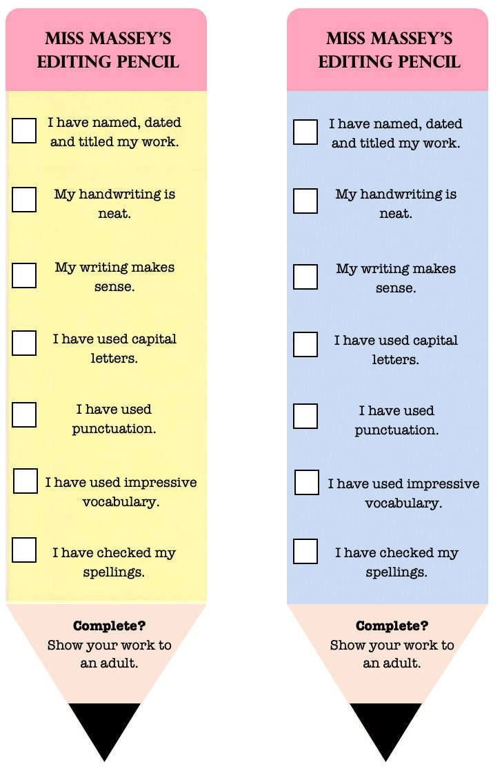 Editing Pencil the Perfect Writing Tool editable and - Etsy Australia