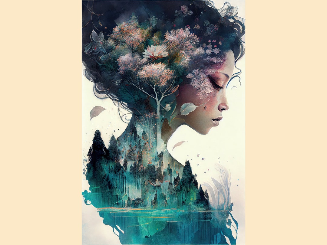 Beautiful Woman Poster Etsy