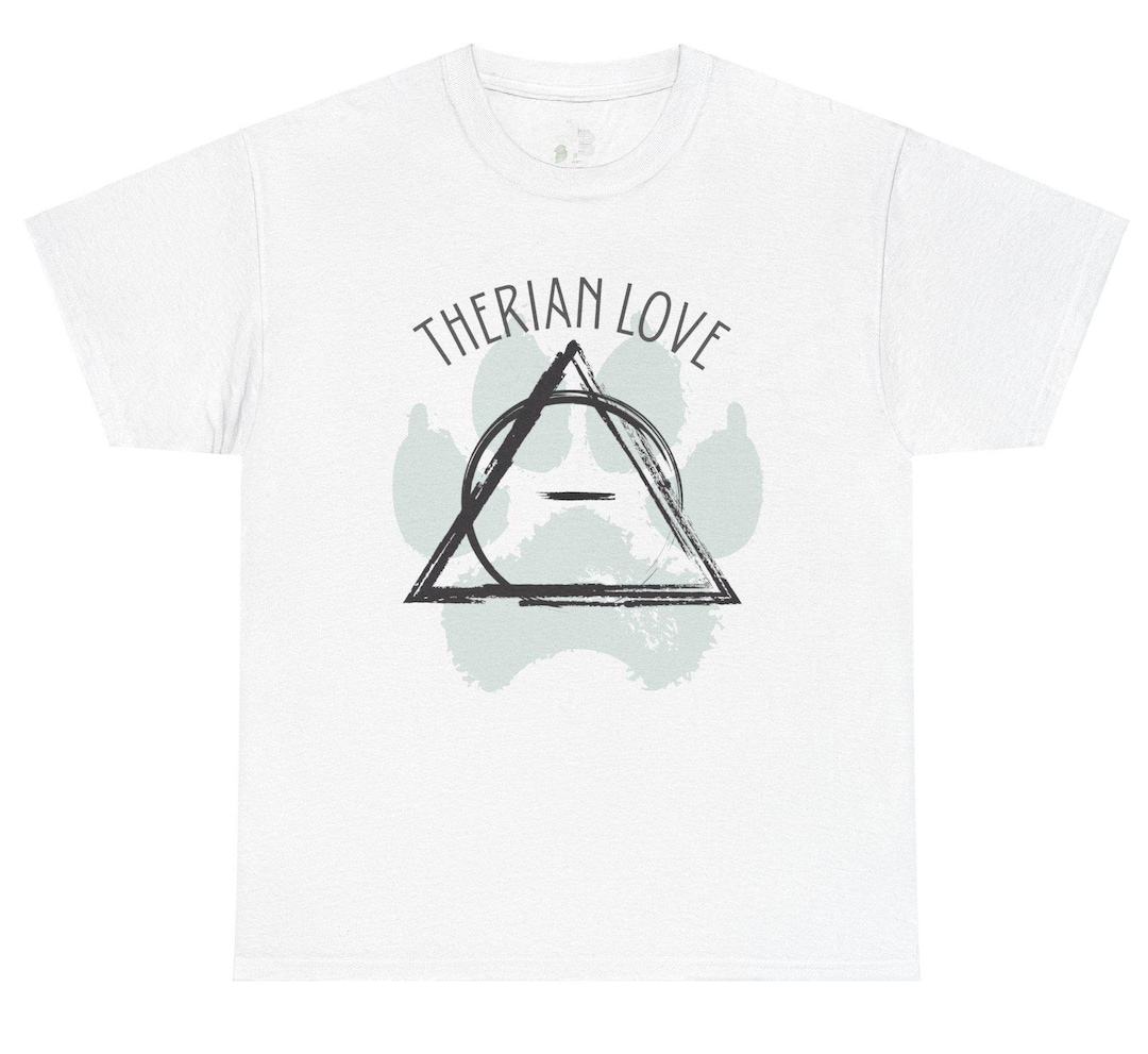 Therian Wolf Paw Print T-shirt: Therian Pride Symbol, Animal Kin Tee - Etsy