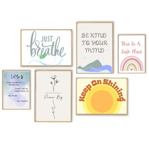 12 Therapy Office Decor, Gallery Wall Set, Inspirational Wall Art ...