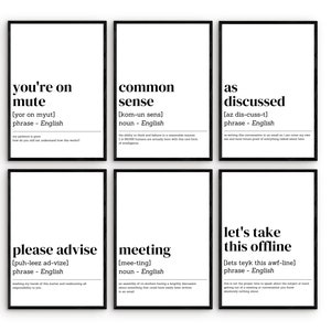 Funny Office Poster Set: Breakroom Humor Prints (digital Download) - Etsy