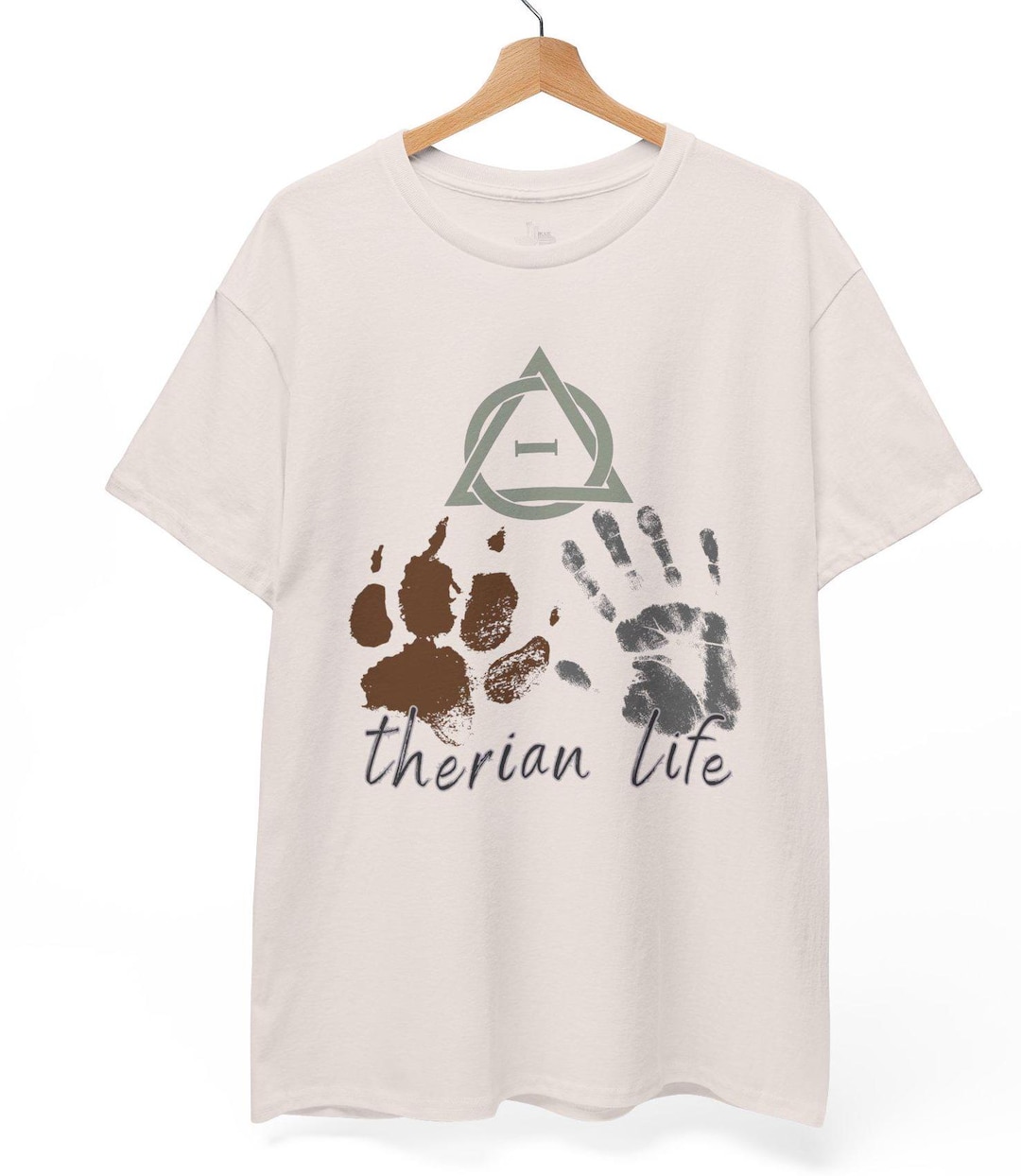 Therian Life Paw Hand Print T-shirt, Therian Mask, Tail, Pride Symbol ...