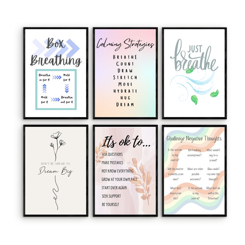 12 Therapy Office Decor Gallery Wall Set Inspirational Wall - Etsy