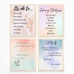12 Therapy Office Decor, Gallery Wall Set, Inspirational Wall Art ...