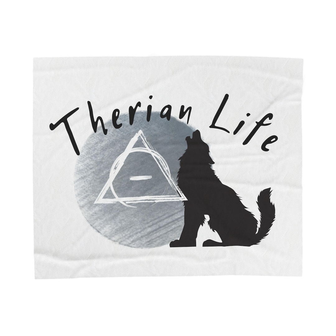 Plush BLANKET Therian Wolf Therian Pride Symbol Therian Stuff Therian ...