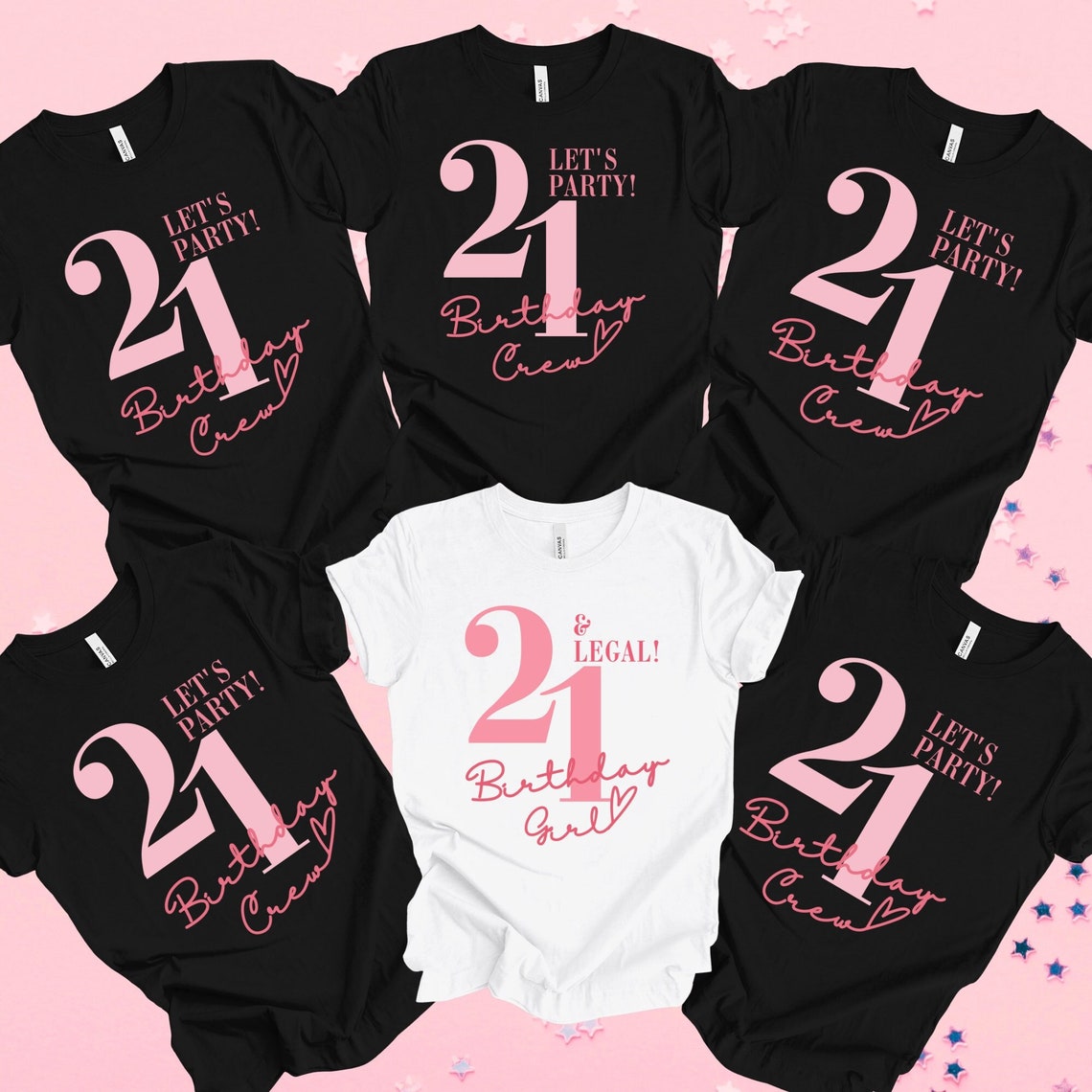 21st Birthday Shirt | Matching 21st Party Crew | Gift for Her, Daughter ...