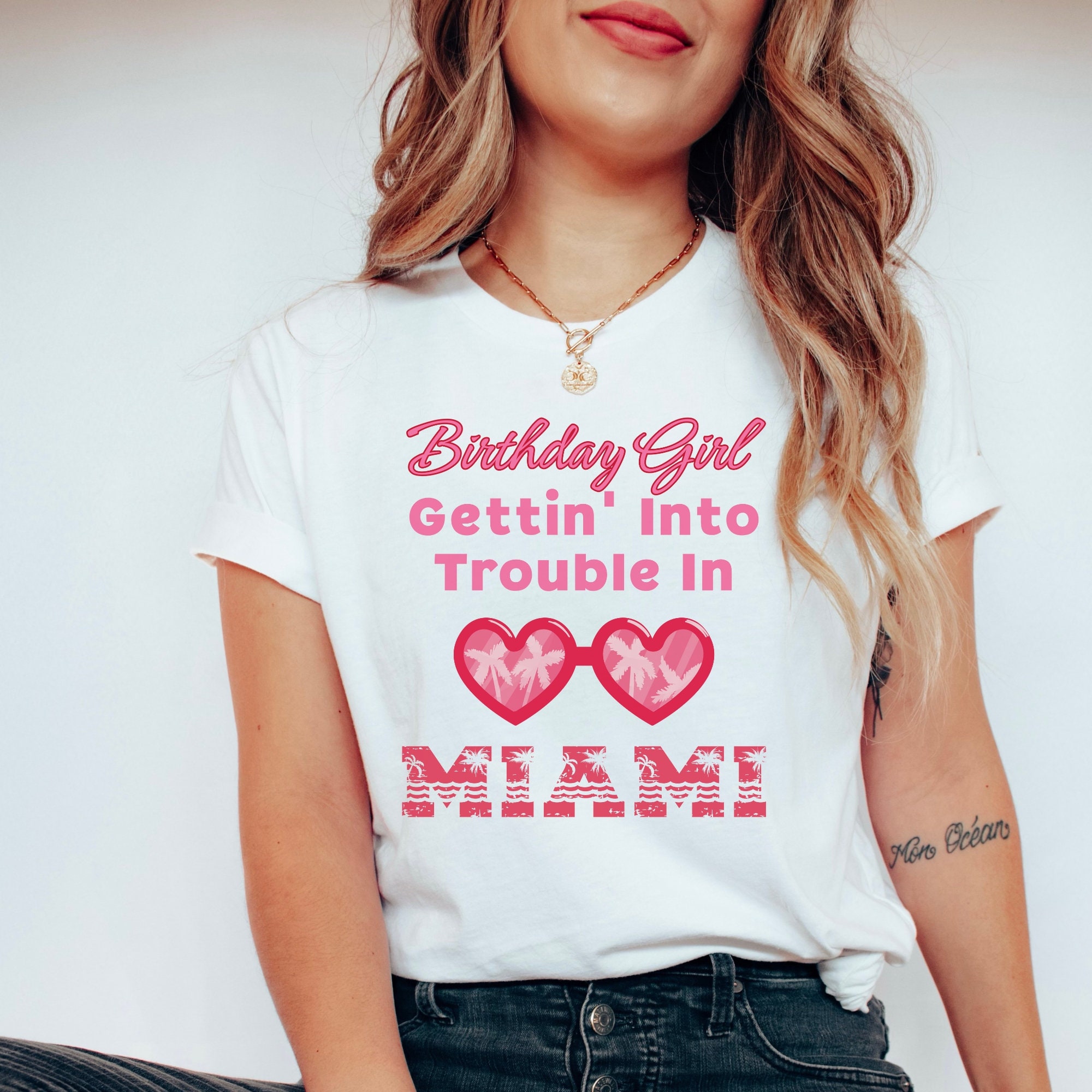 Miami Beach Birthday Crew Shirt, Miami Girls Trip Top Gift for Miami ...