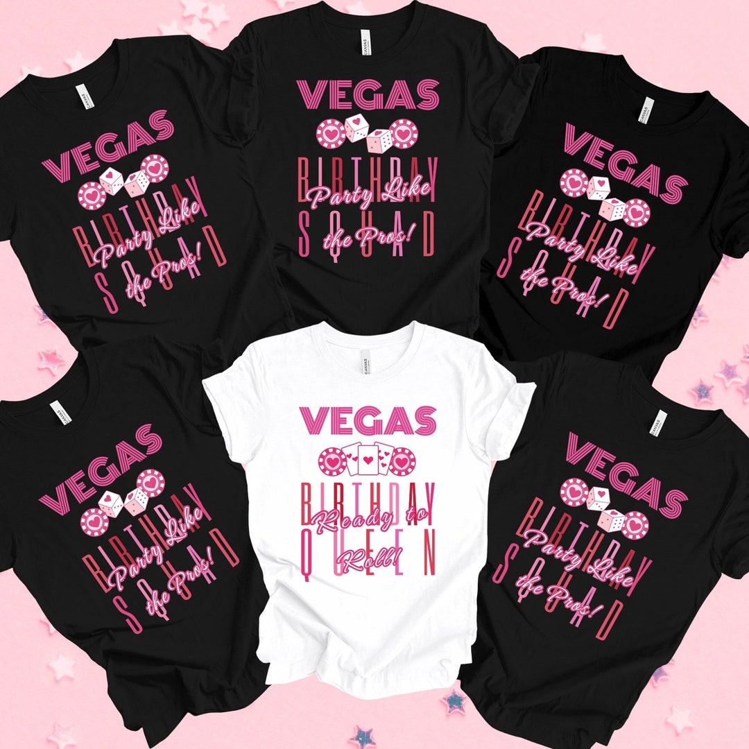 Vegas Birthday Squad Shirt, Vegas Bday Group Top, Birthday Vegas Vacay ...