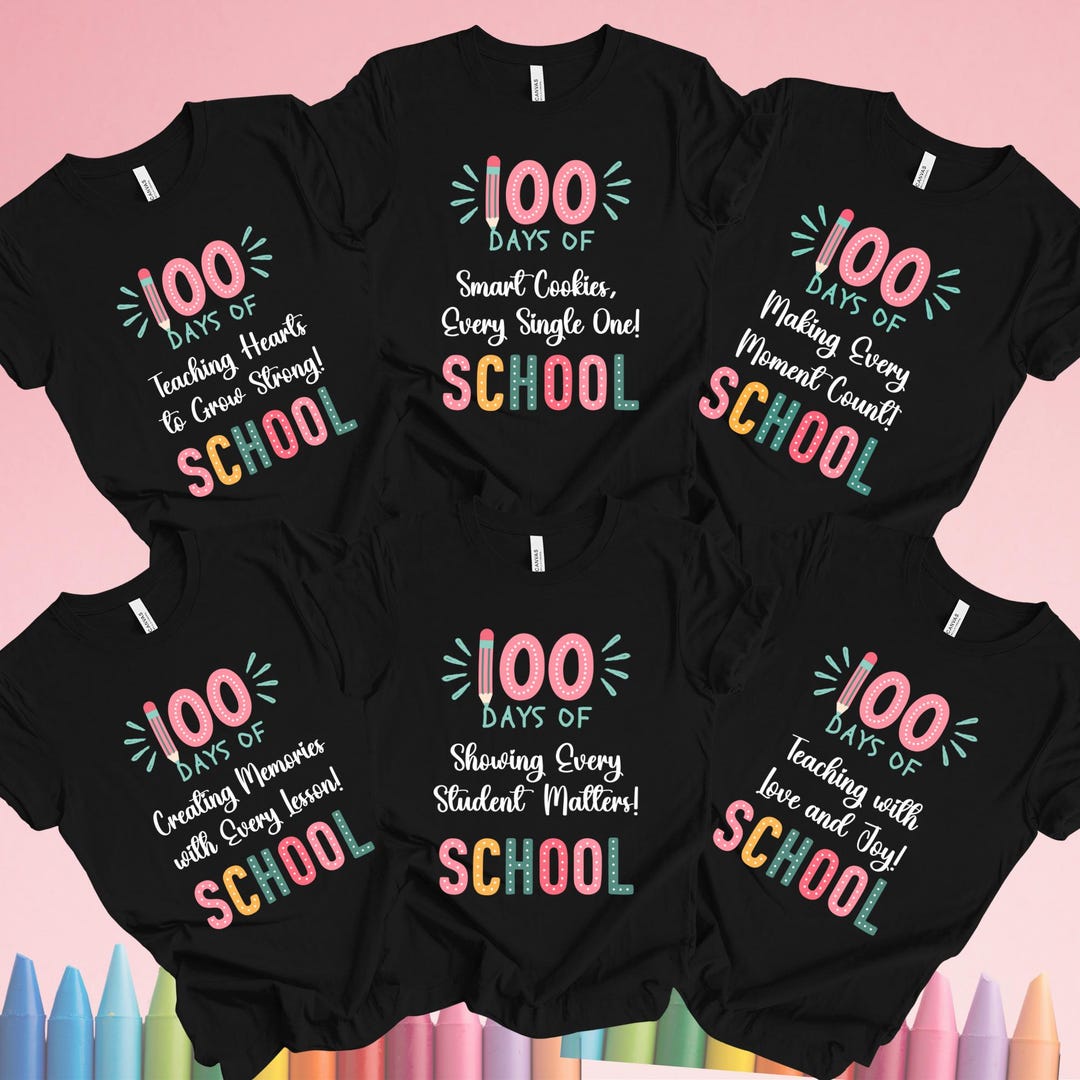 100 Days of School Shirt, 100th Day of School Tee Shirts, Elementary ...