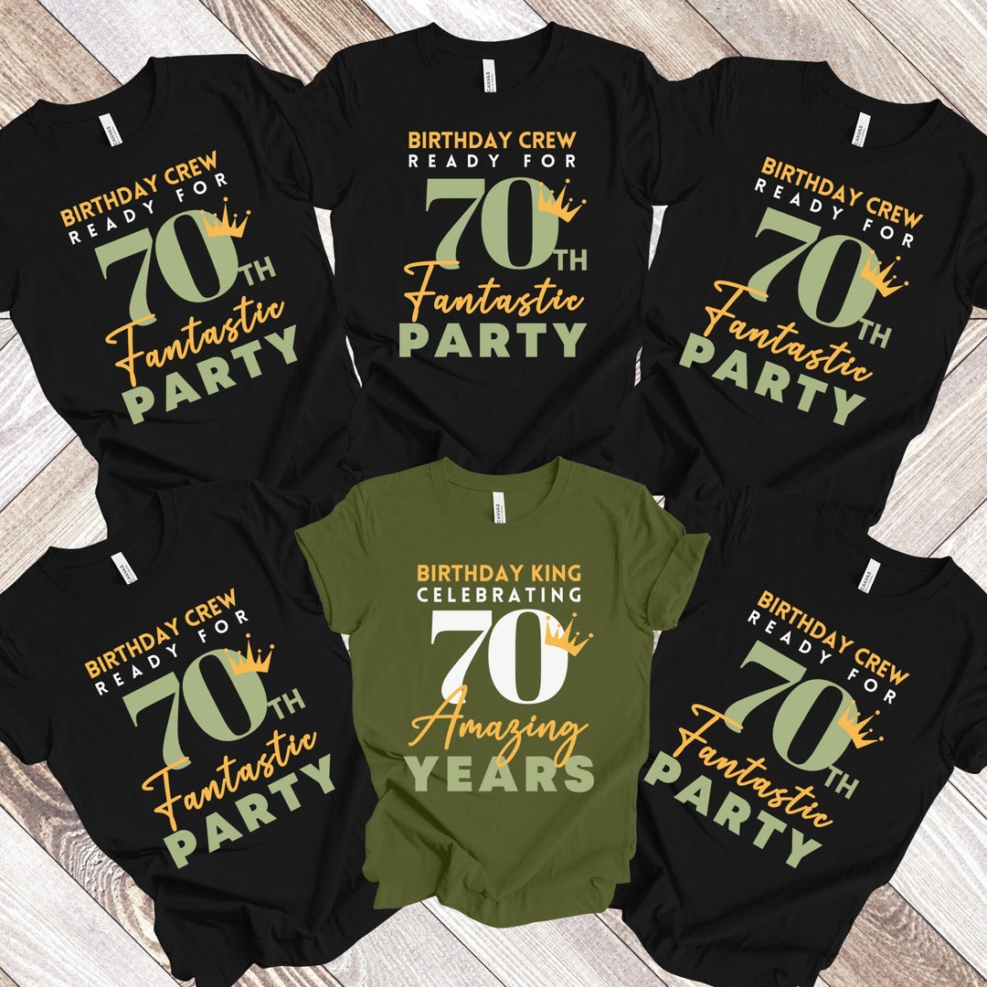 70th Birthday Shirt, Funny 70th Party Tee Shirt, Birthday Group Shirts ...