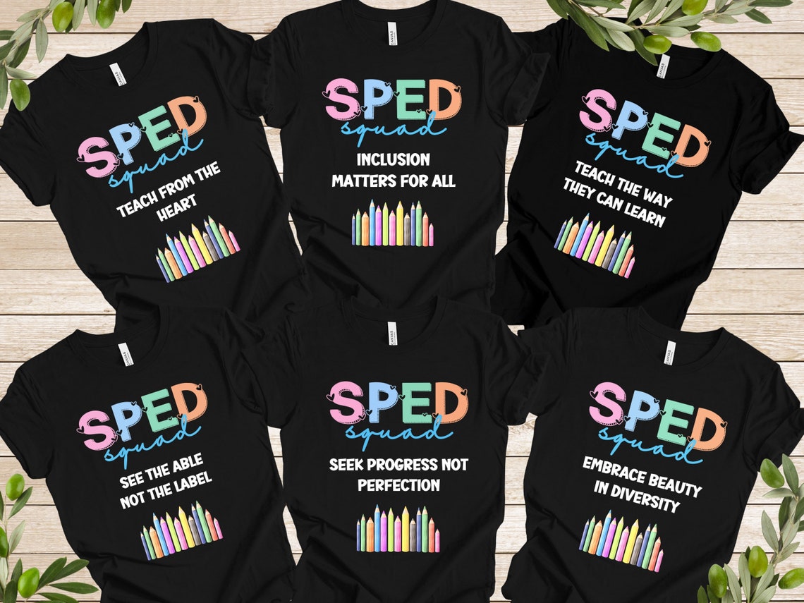 Cute Special Ed Teacher T-shirt, Sped Teacher Mom Top, Special Ed Staff ...