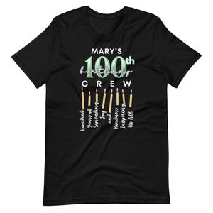 100th Birthday Shirt, 100th Custom Birthday T-shirt, Centennial ...