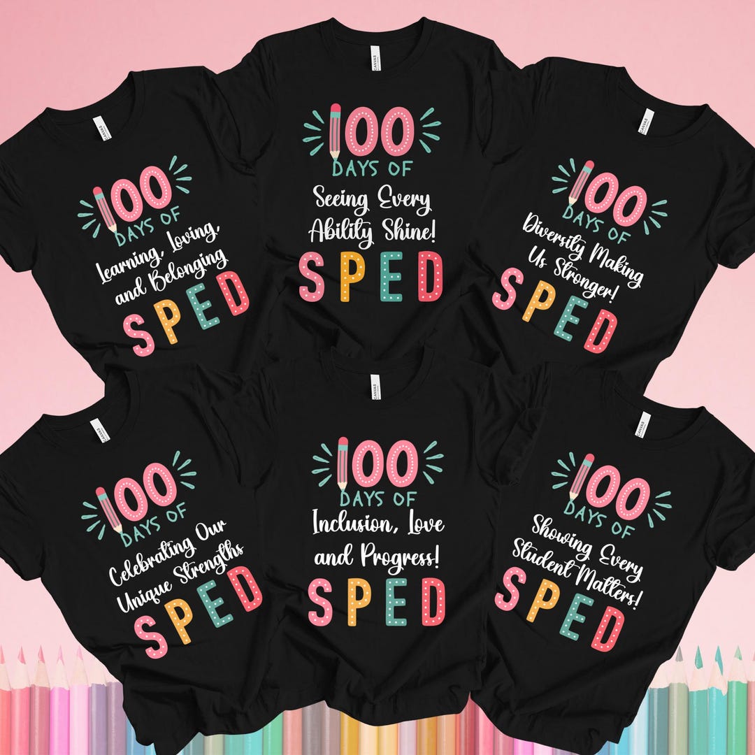 100 Days of School Shirt, 100th Day Special Education Shirt, Inclusion ...