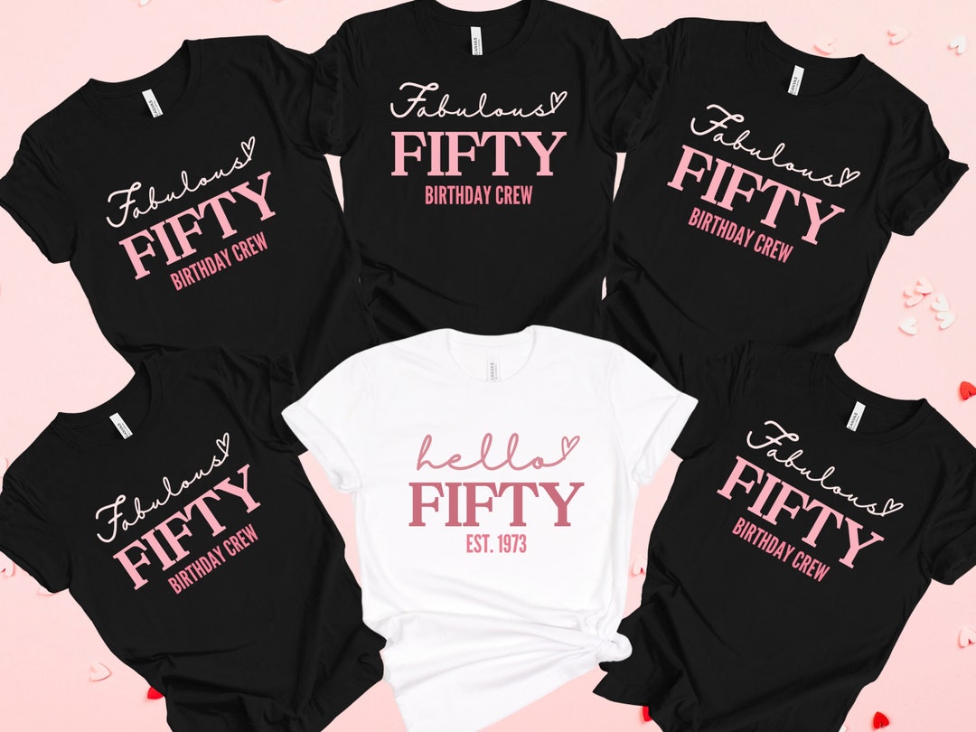 50th Birthday Shirt, 50th Party T-shirt, Matching 50th Tee, Gift 50th T-shirt, 50th Gift for ...