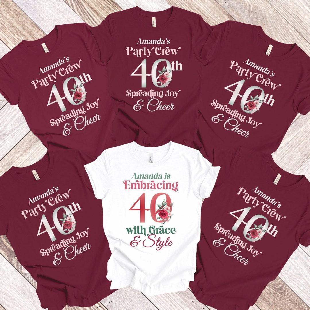 40th Birthday Shirt, 40th Group Shirts, 40th Birthday Crew, 40th ...