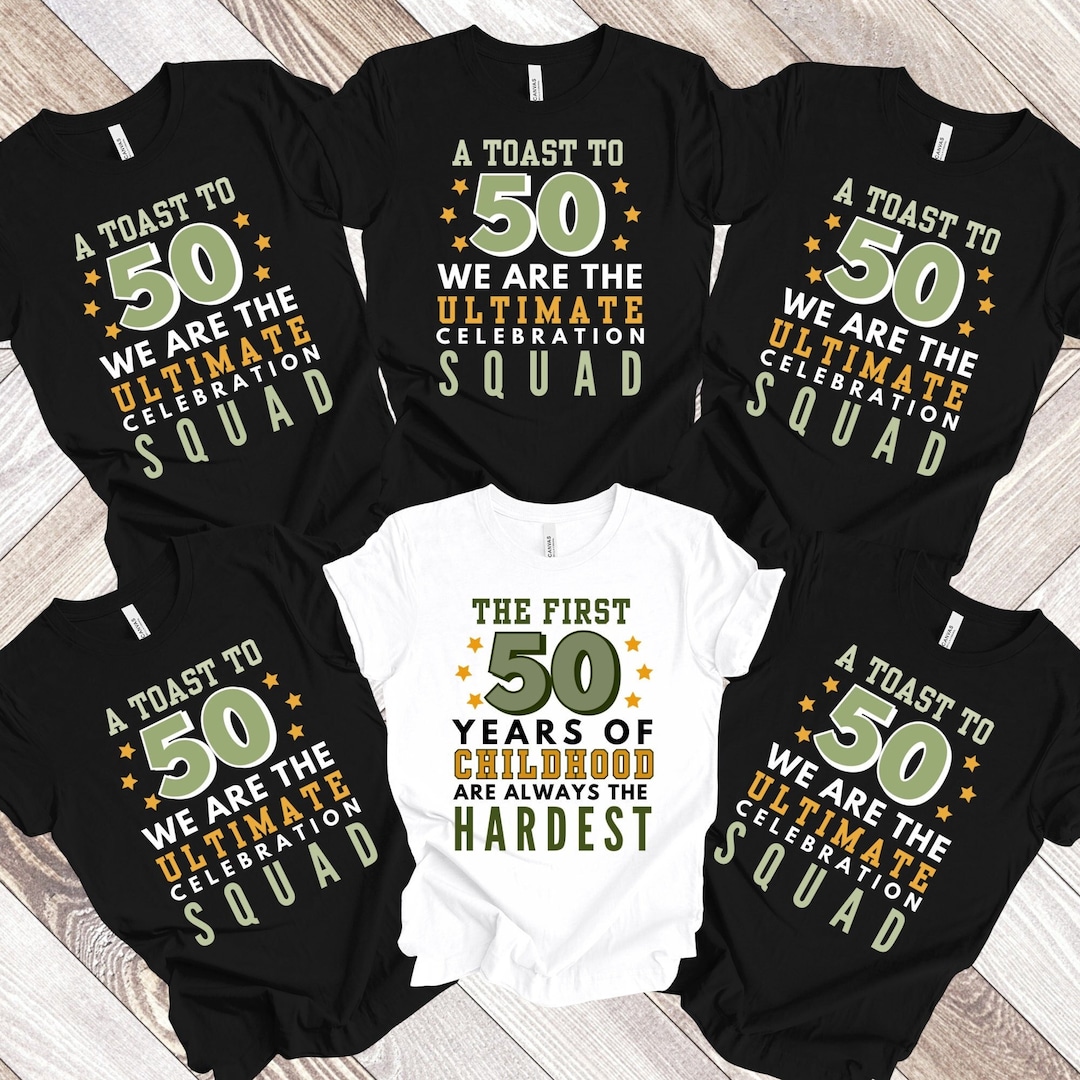 Funny 50th Birthday Shirt, 50th Group Tee Shirts, 50th Party T-shirts, Gift for Dad 50th, 50th ...