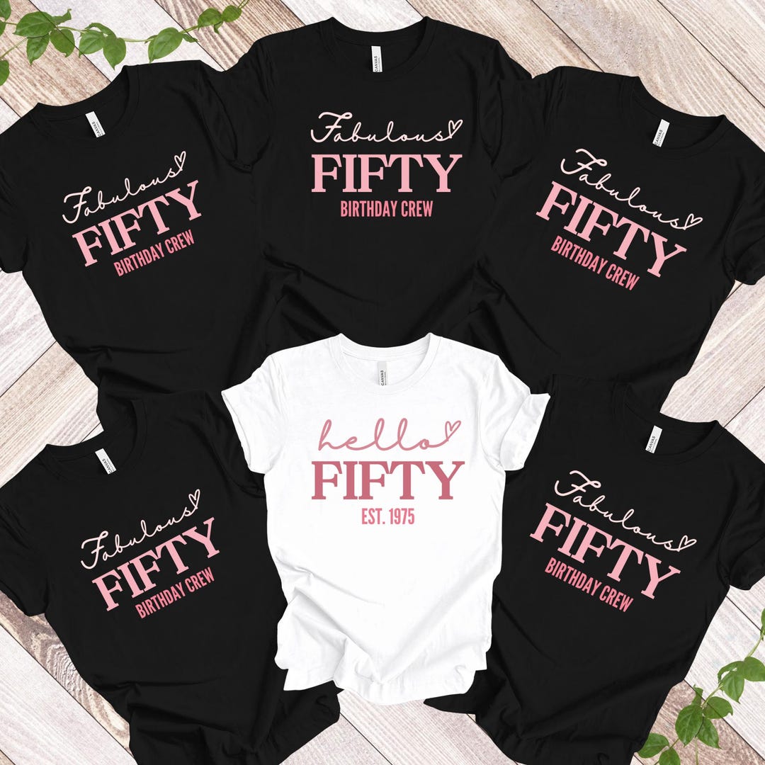 50th Birthday Shirt, 50th Party T-shirt, Matching 50th Tee, Gift 50th T-shirt, 50th Gift for ...