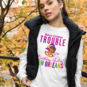 Funny New Orleans Birthday Shirt, Cute Nola Birthday Top, Gift for Nola ...