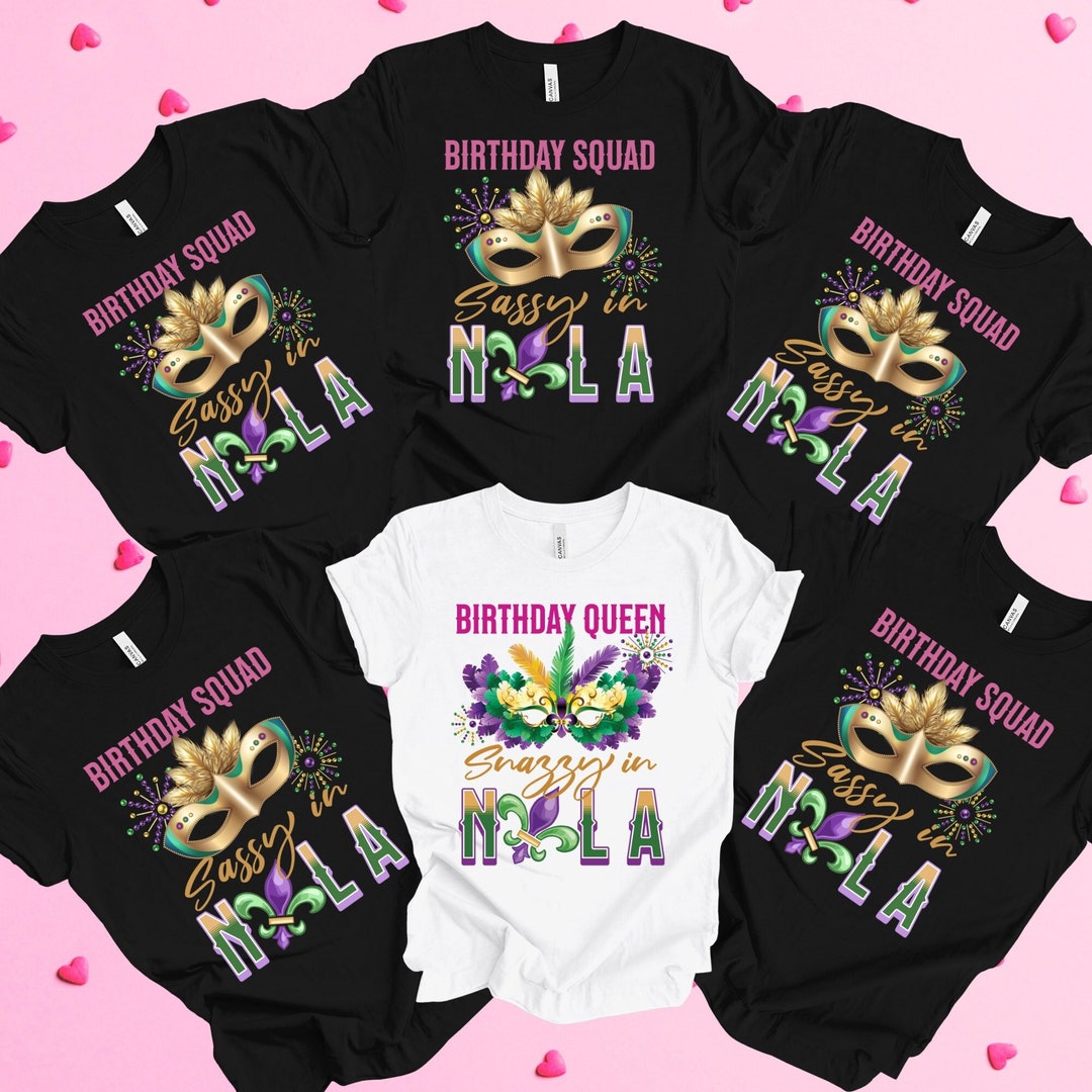 New Orleans Birthday T-shirt, New Orleans Bday Tee, Nola Bday Top Gift ...