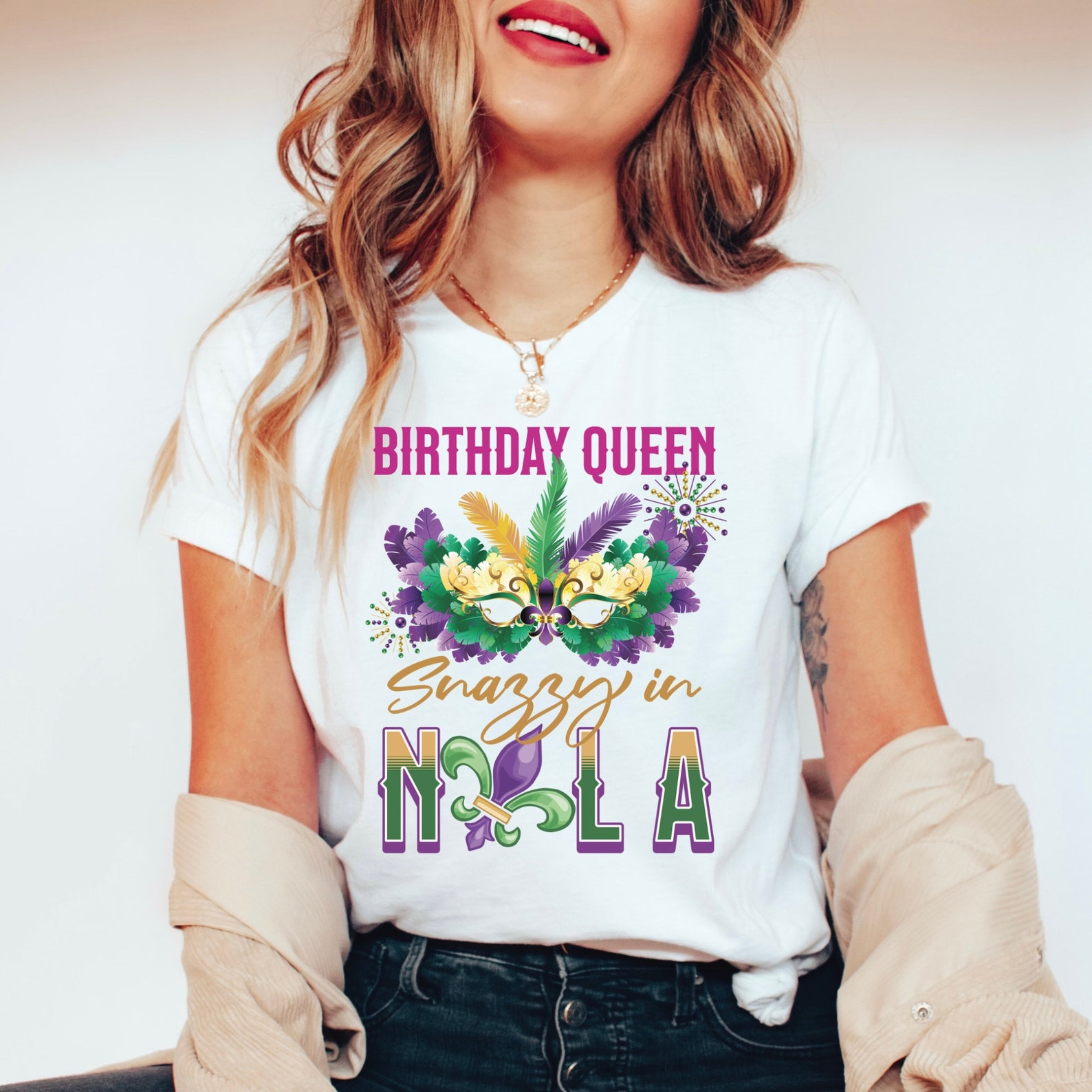 New Orleans Birthday Shirt, Cute Nola Birthday Top, Nola Birthday Tee ...