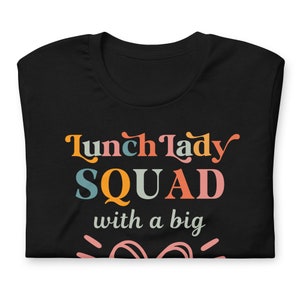 Lunch Lady Shirt: School Lunch Team Tee Shirt, Lunch Lady Mom Gift, School Cafeteria Staff Gift ...