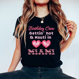 Miami Beach Birthday Crew Shirt, Miami Girls Trip Top | Gift for Miami ...
